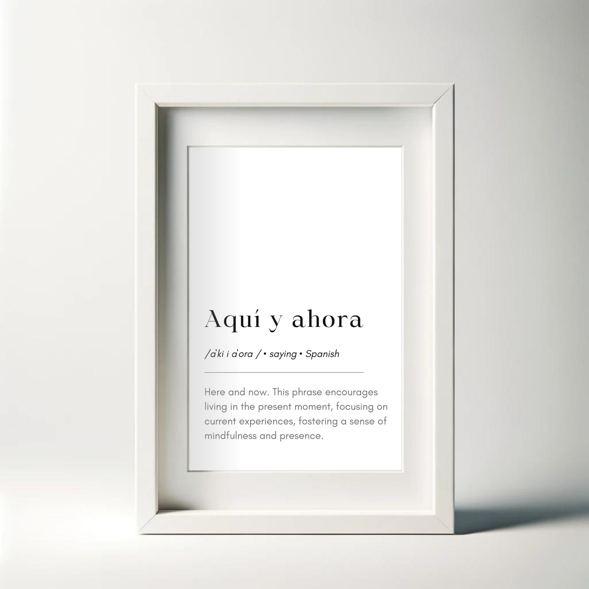 Spanish Definition Print | Set of 6 Printable | Spanish Wall Decor ...