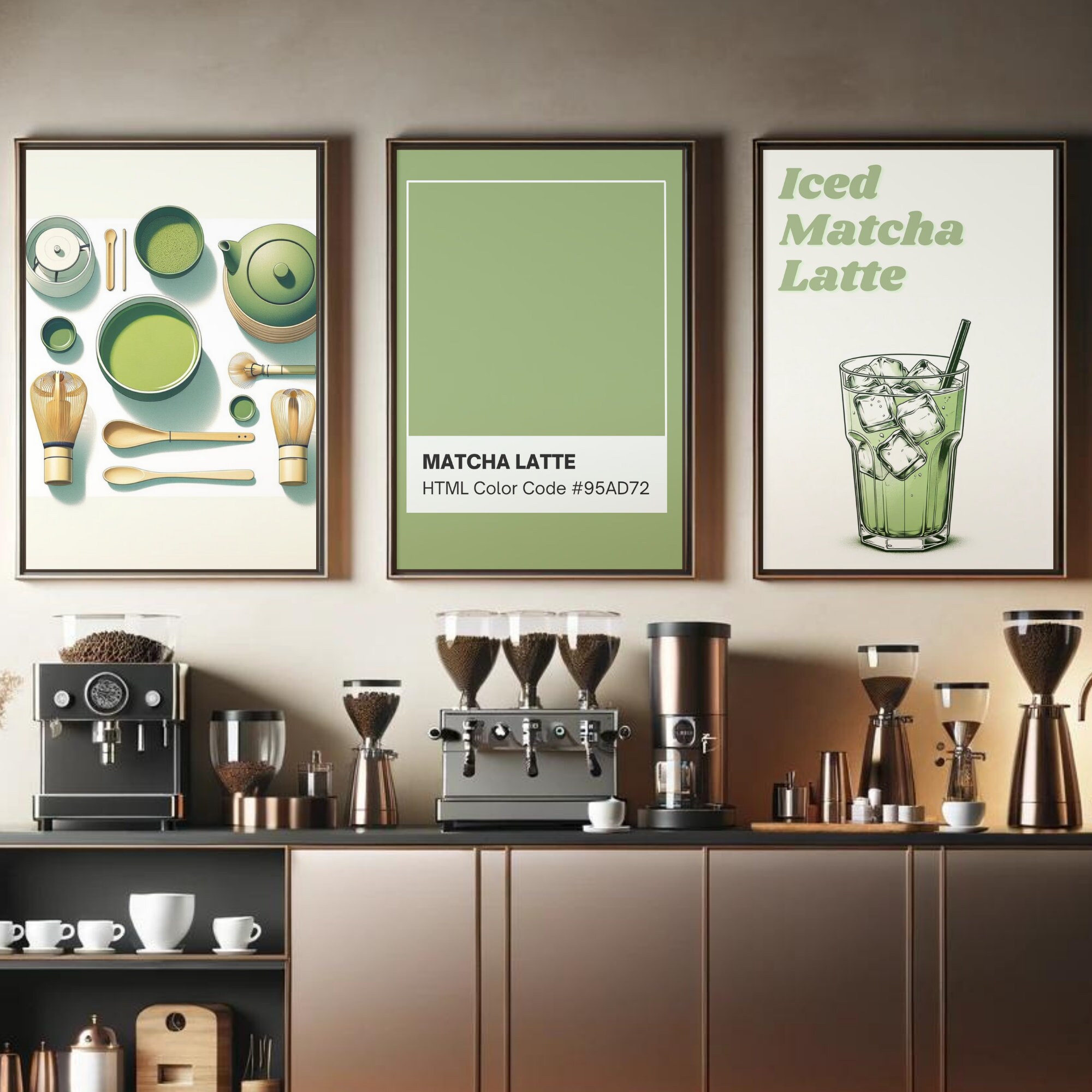 Japandi Matcha Tea Poster, Kitchen Poster, Digital Product, Print Wall ...