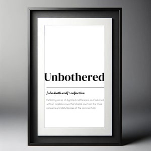 Unbothered Queen Poster, Digital Download, Digital Product, Print Wall ...