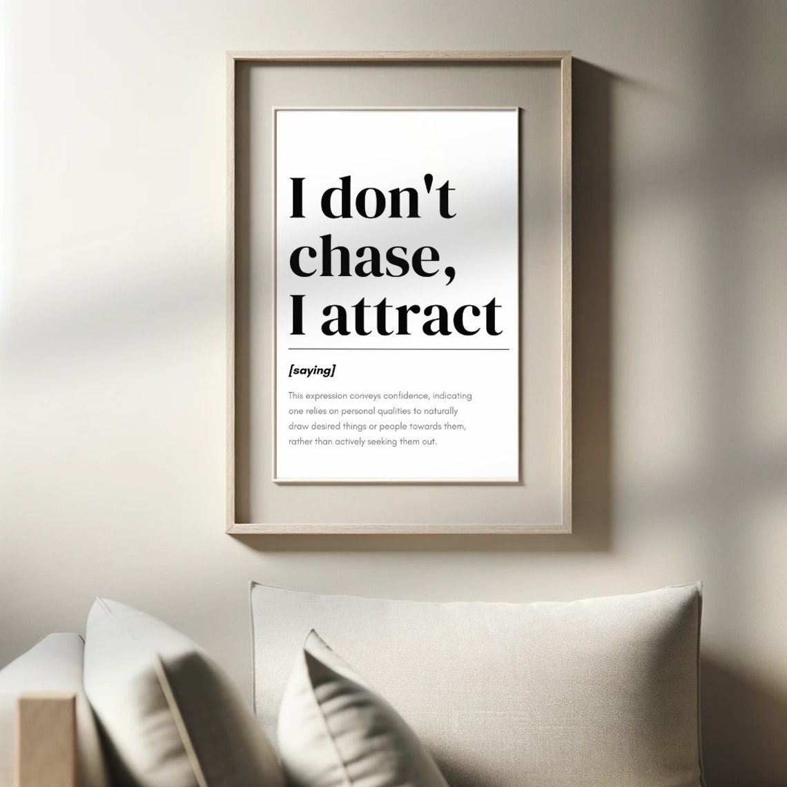I Don't Chase I Attract Definition Print Set of 3 Printable Wall Decor ...