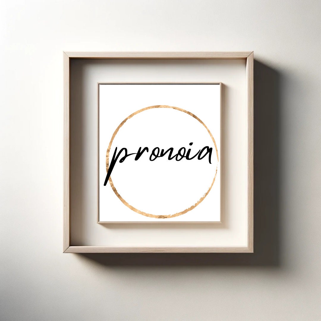 Pronoia Definition Set Wall Art, Positive Mindset, Inspirational Quotes ...