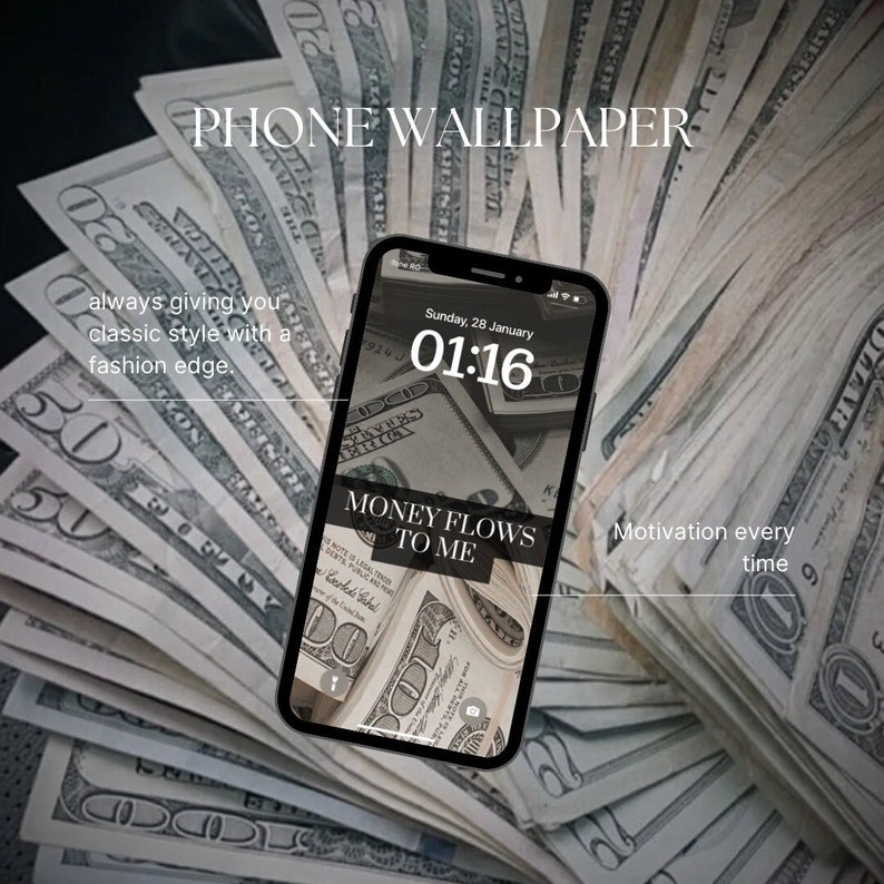 Manifestation Vision Board Money Phone Wallpaper, Luxury Aesthetics for ...