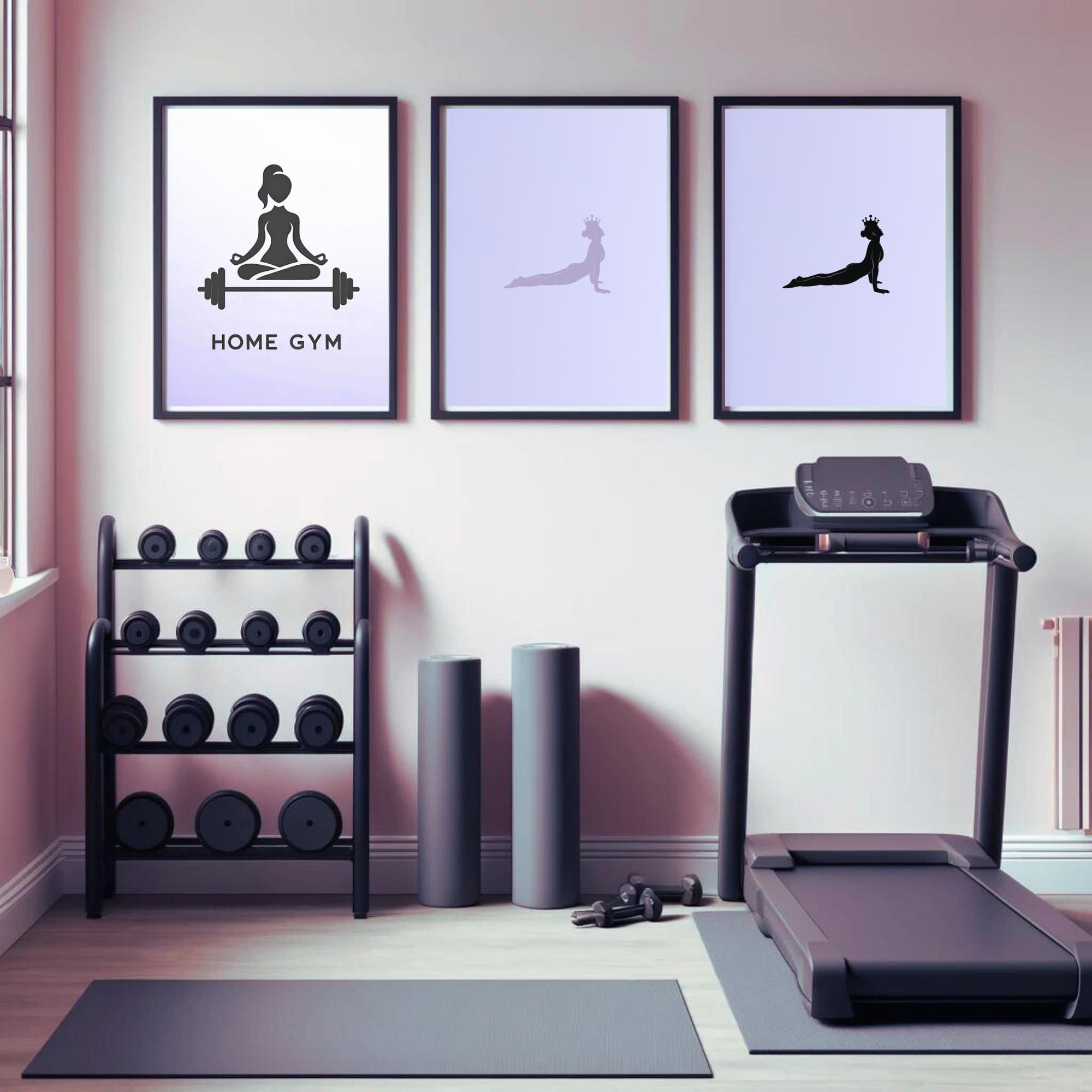 Pink Gym Wall Art Bundle: 16+ Fitness Motivation Posters for Gym Decor ...