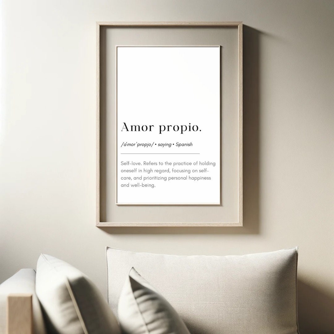 Spanish Definition Prints: Minimalist Wall Art (digital Download Set of ...