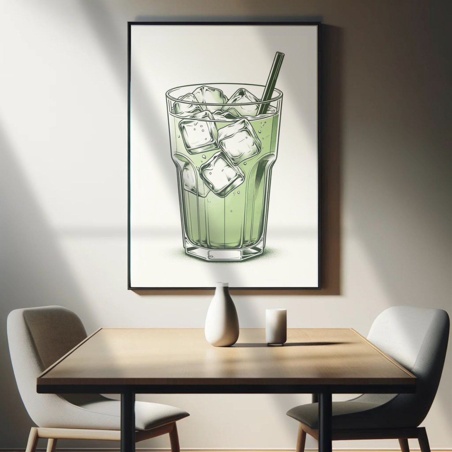 Japandi Matcha Tea Poster, Kitchen Poster, Digital Product, Print Wall ...