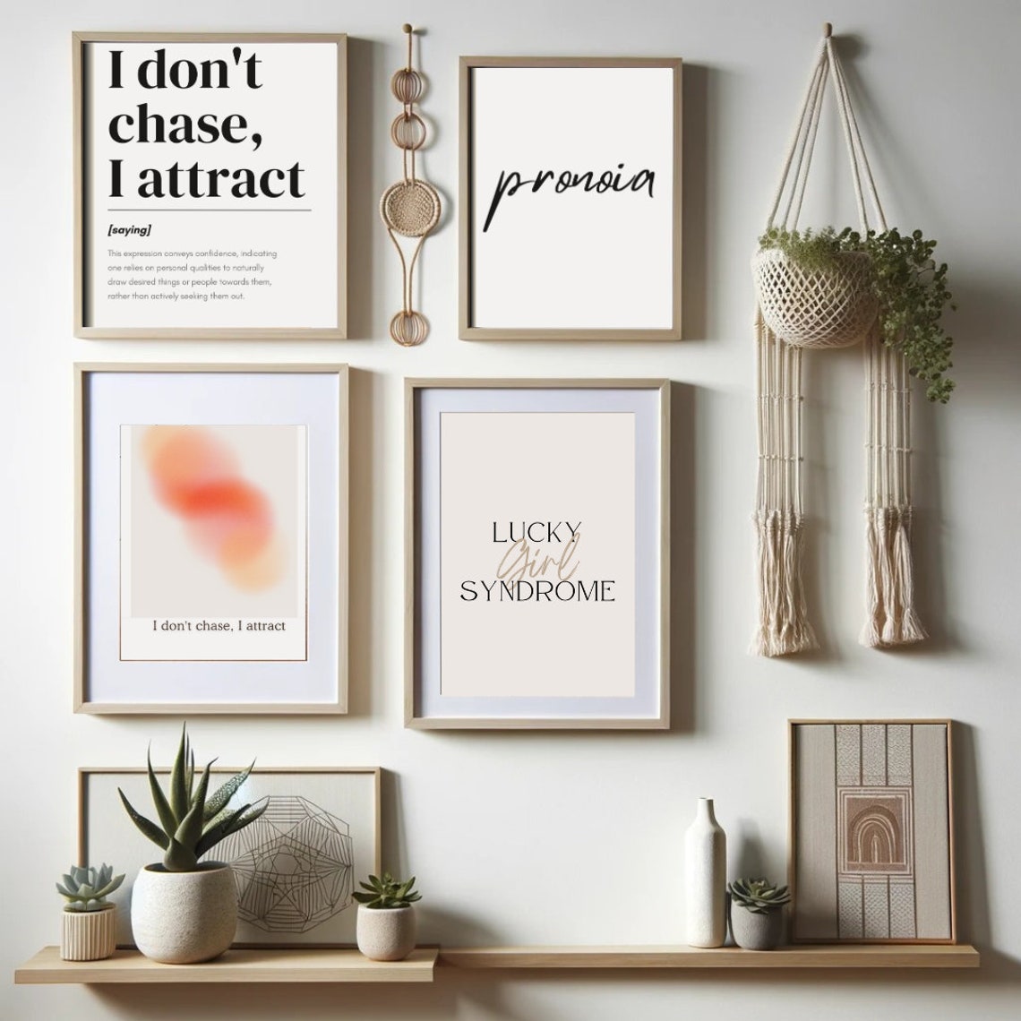 I Don't Chase I Attract Definition Print Set of 3 Printable Wall Decor ...