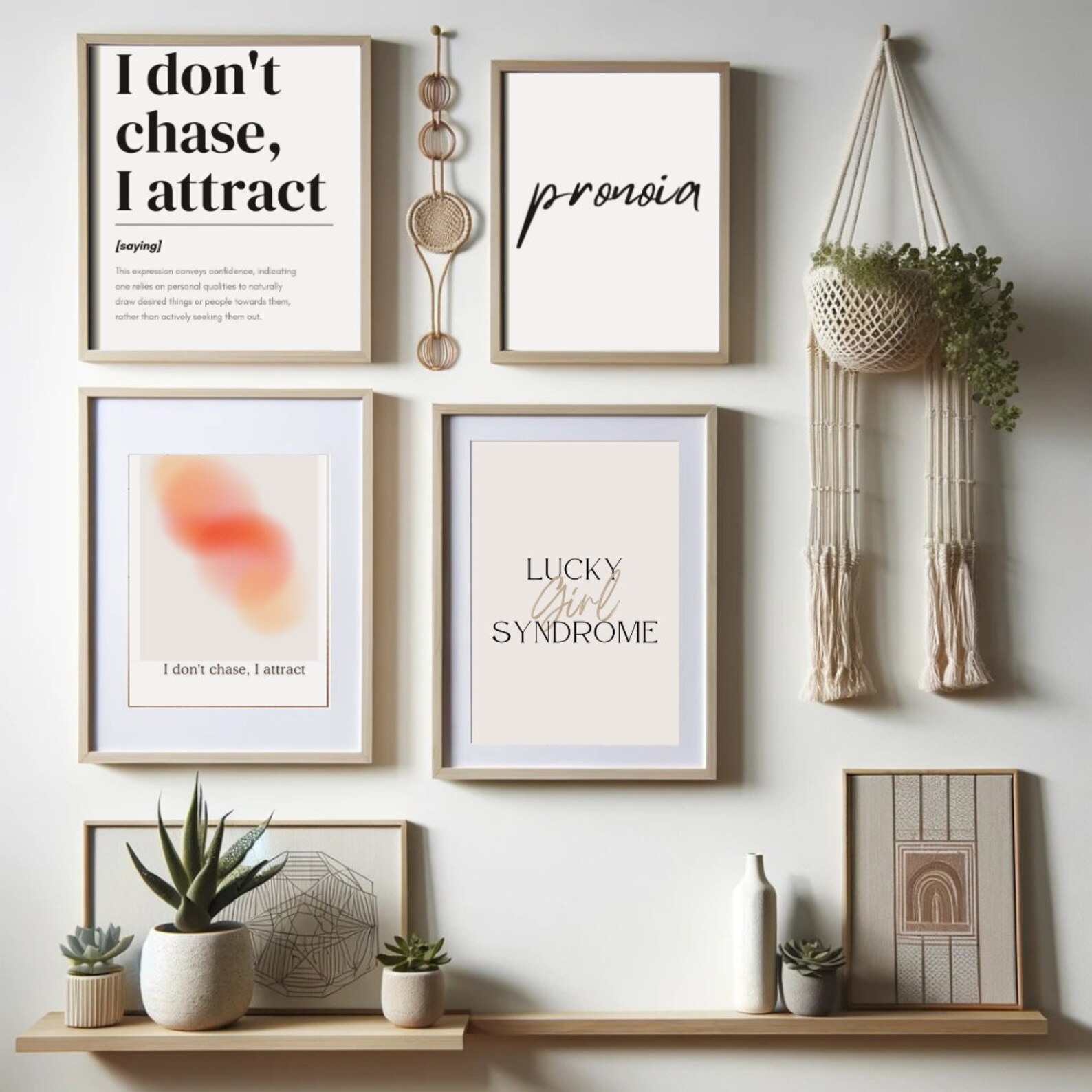 I Don't Chase I Attract Definition Print Set of 3 Printable Wall Decor ...