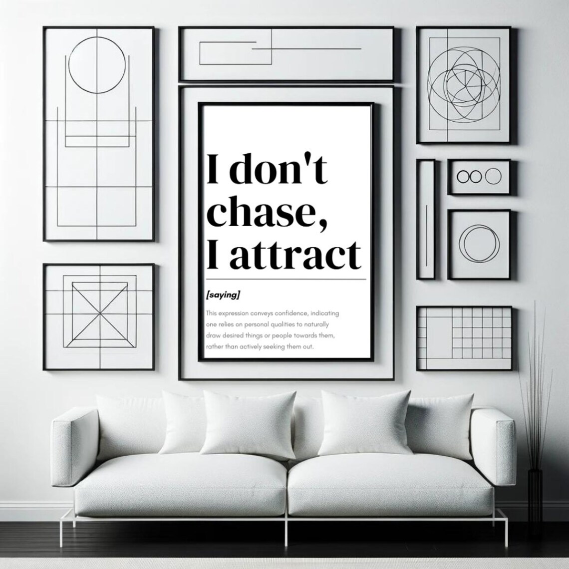 I Don't Chase I Attract Definition Print Set of 3 Printable Wall Decor ...