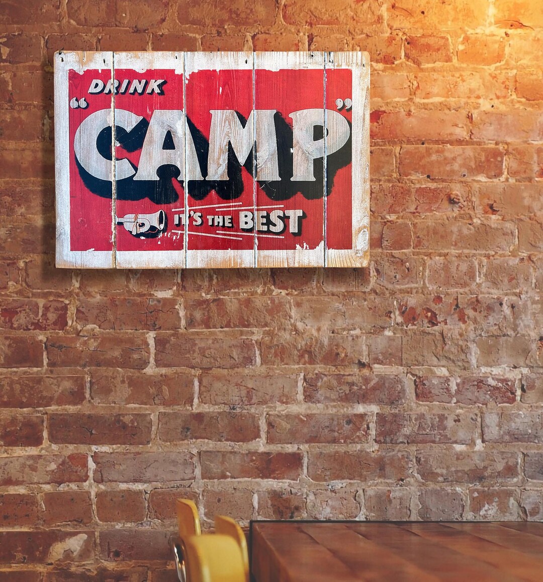 Camp Coffee Vintage Advertising Wooden Wall Sign, Coffee Art, Cafe ...