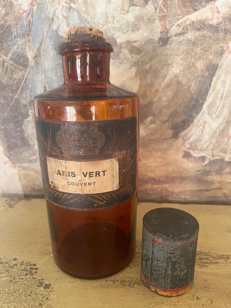 French Antique Pharmacy Bottle H 28cm - Etsy