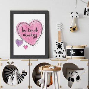 Be Kind Always | Colorful Watercolor | Nursery Decor | Kids Room Art ...