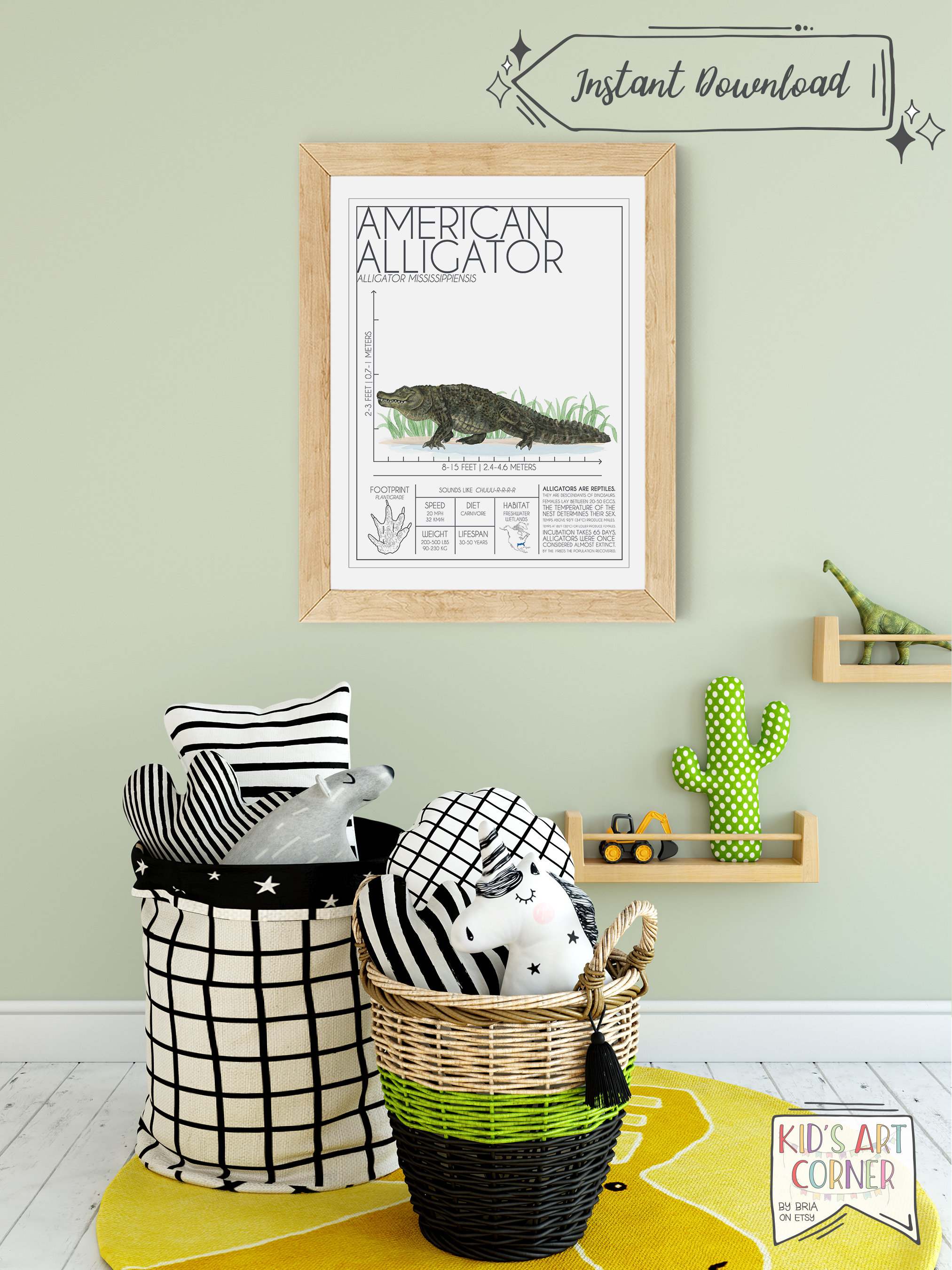 Alligator Footprint Art