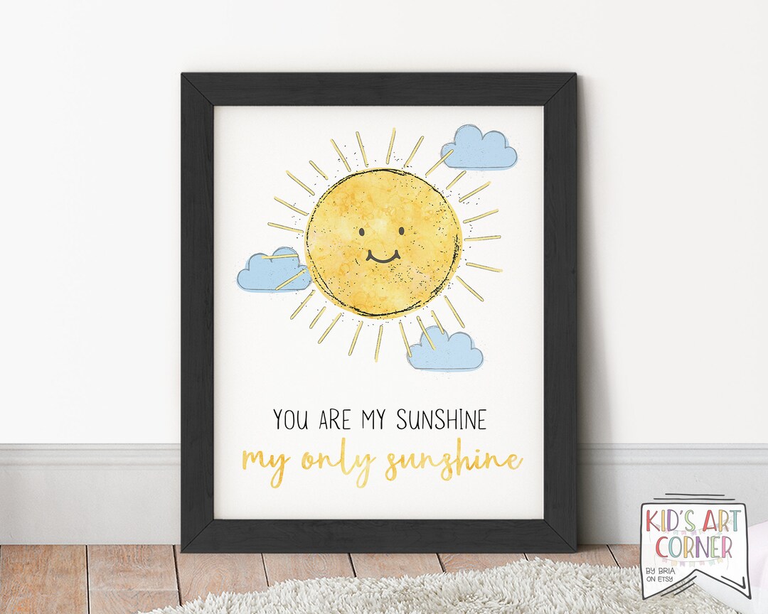 You Are My Sunshine | Colorful Nursery Decor | Kids Room Decor | Wall ...