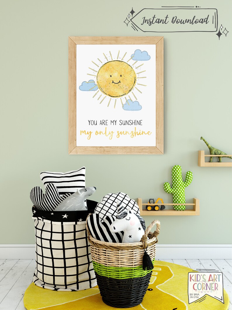 You Are My Sunshine | Colorful Nursery Decor | Kids Room Decor | Wall ...