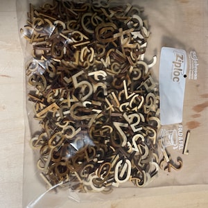 Laser Cut Numbers Bulk Bag of Various Sizes. Craft Supplies ...