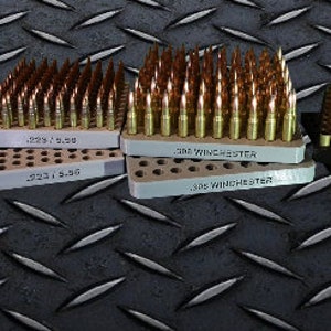 308 Winchester Reloading Block .STL File for .308, Has 100 Spaces ...