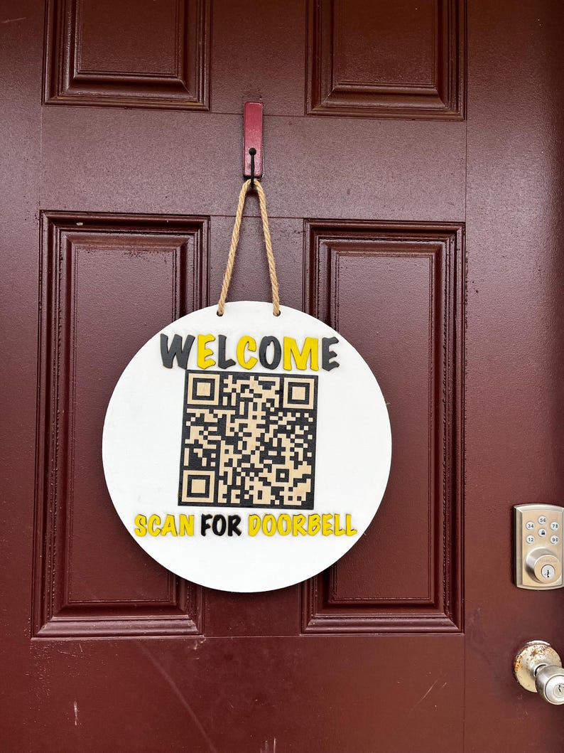 QR Code Rick Rolled Prank Welcome Door Hanger Personal Message Edition ...