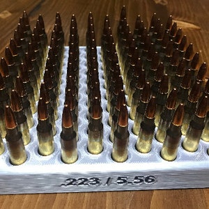 223 Reloading Block .STL File for .223, 5.56, Has 100 Spaces. Great for ...