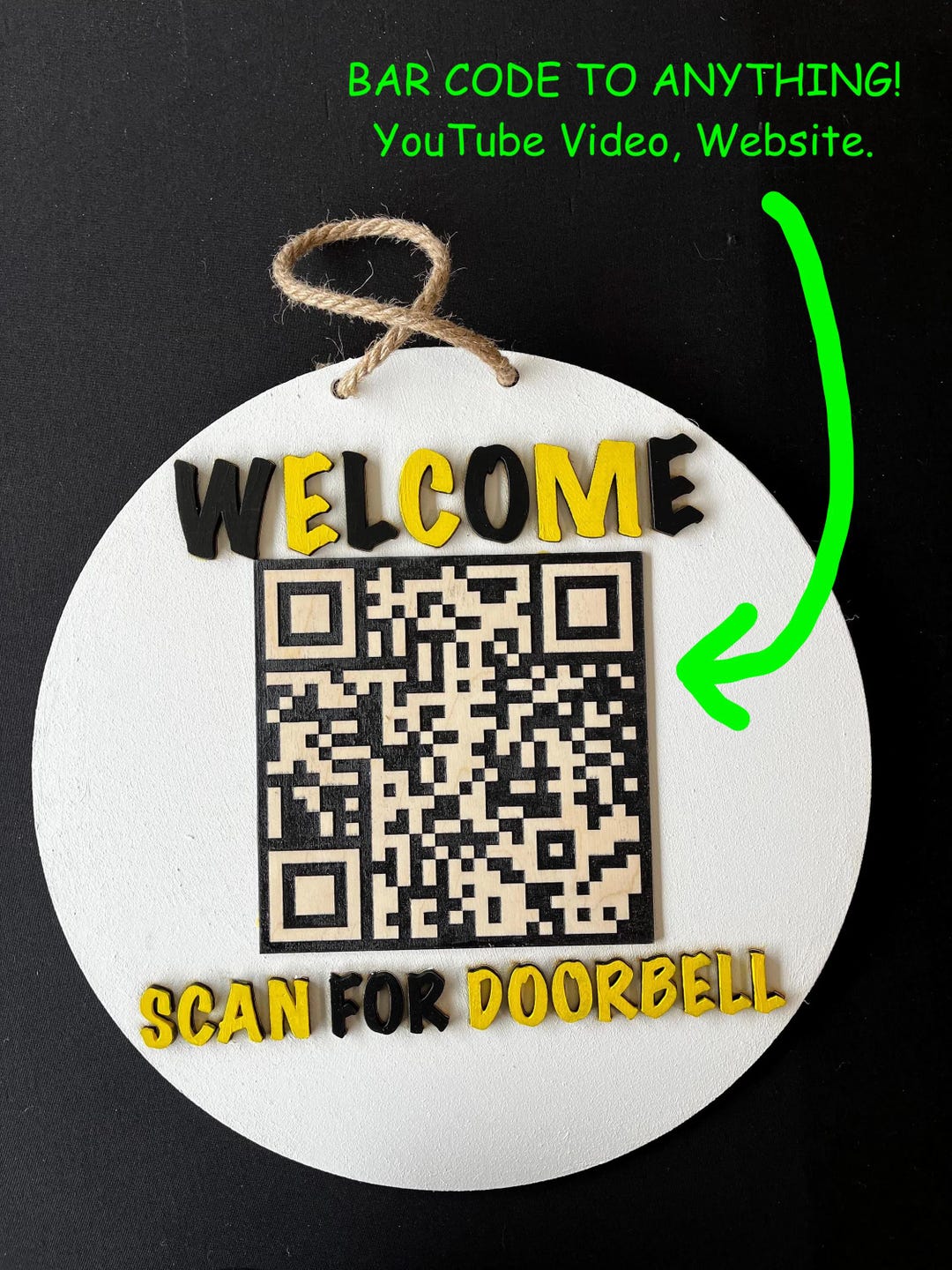 Custom QR Code Door Hanger – Prank or Personal Message Edition! - Etsy