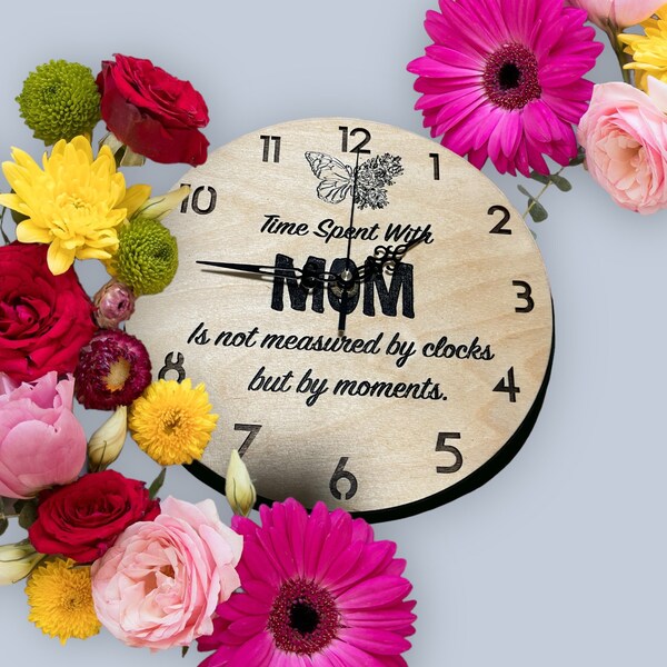 Mom Clock Svg - Etsy