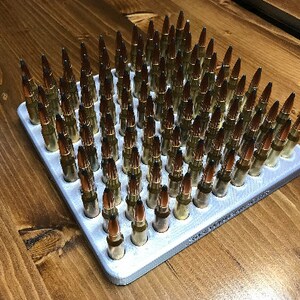 308 Winchester Reloading Block .STL File for .308, Has 100 Spaces ...