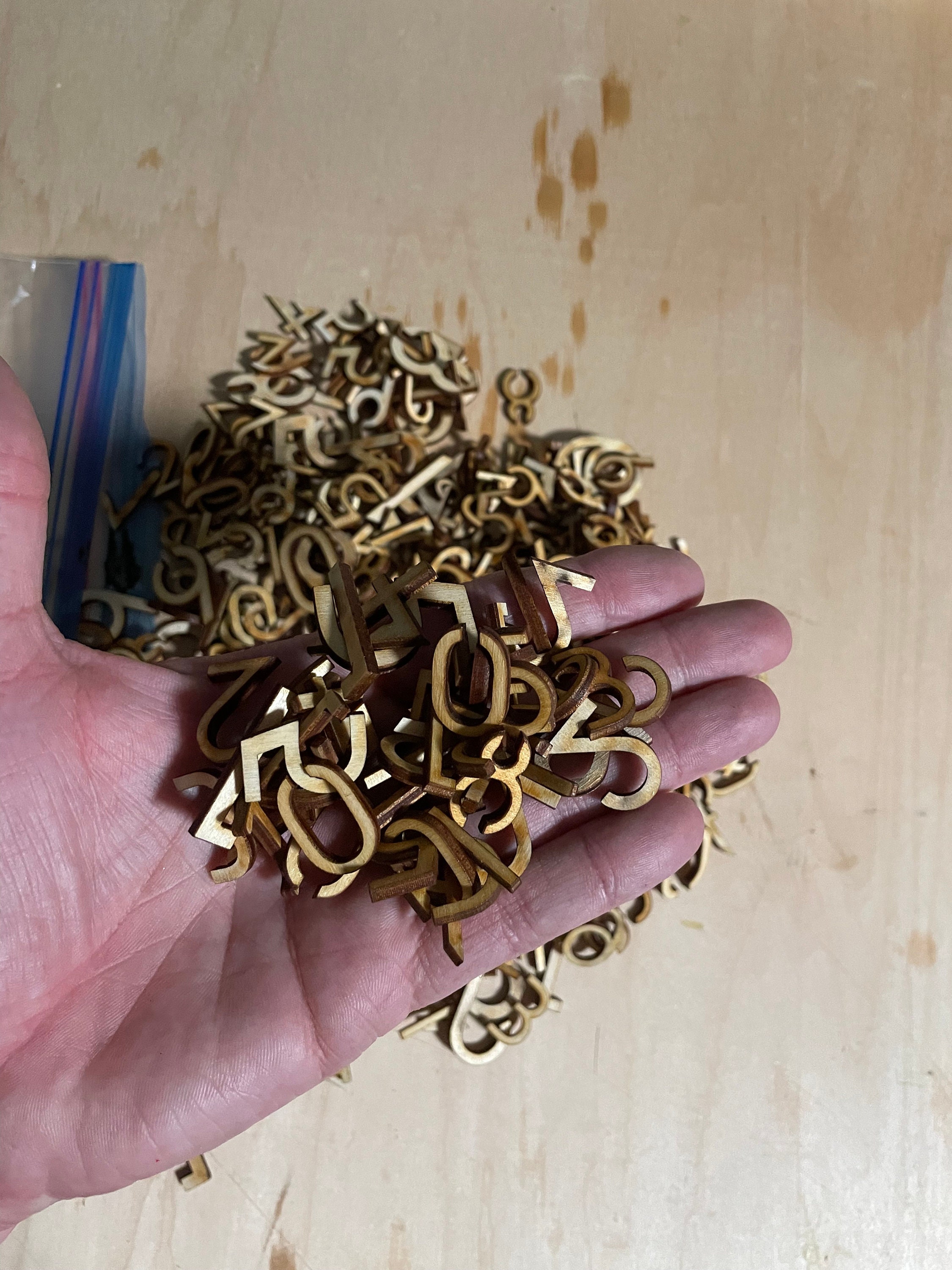 Laser Cut Numbers Bulk Bag of Various Sizes. Craft Supplies ...