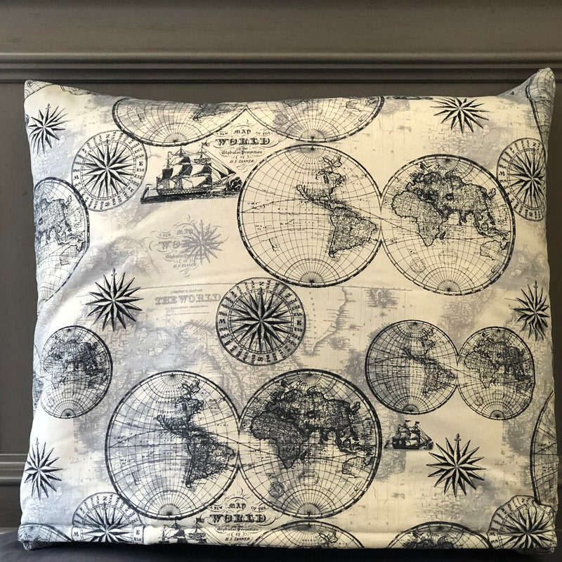World Map Pillow - Etsy
