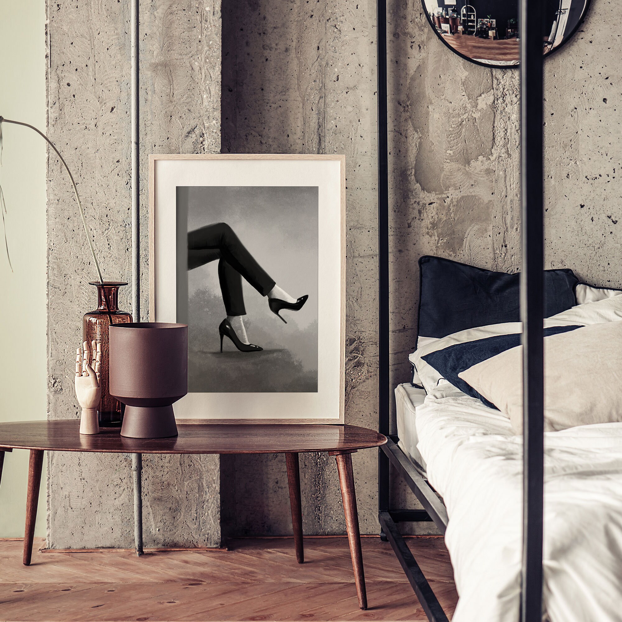 Classic High Heels Poster, Black and White Fashion Photography, High ...