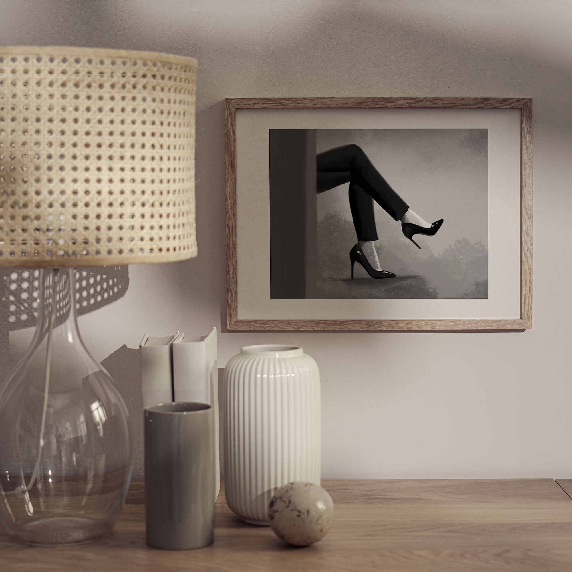 Classic High Heels Poster, Black and White Fashion Photography, High ...