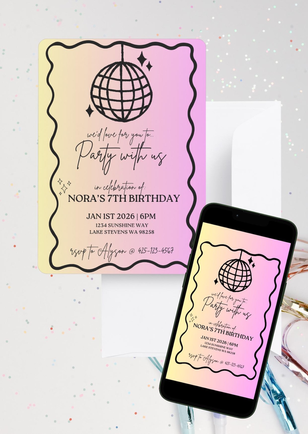 Customizable Party Invitation: Digital & Printable - Etsy