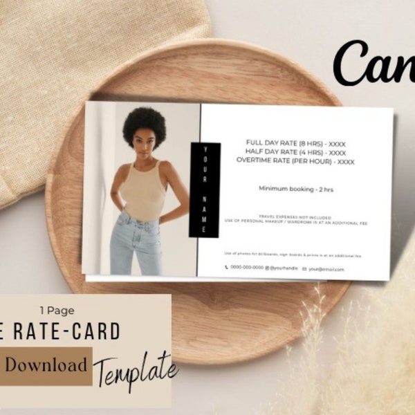Rate Card Template - Etsy Canada