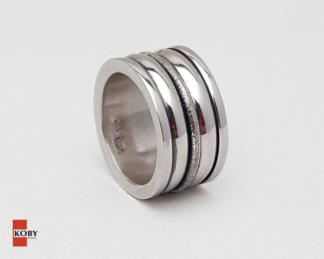 Ring 925 Silver Solid Movable Weight by 21g - Etsy