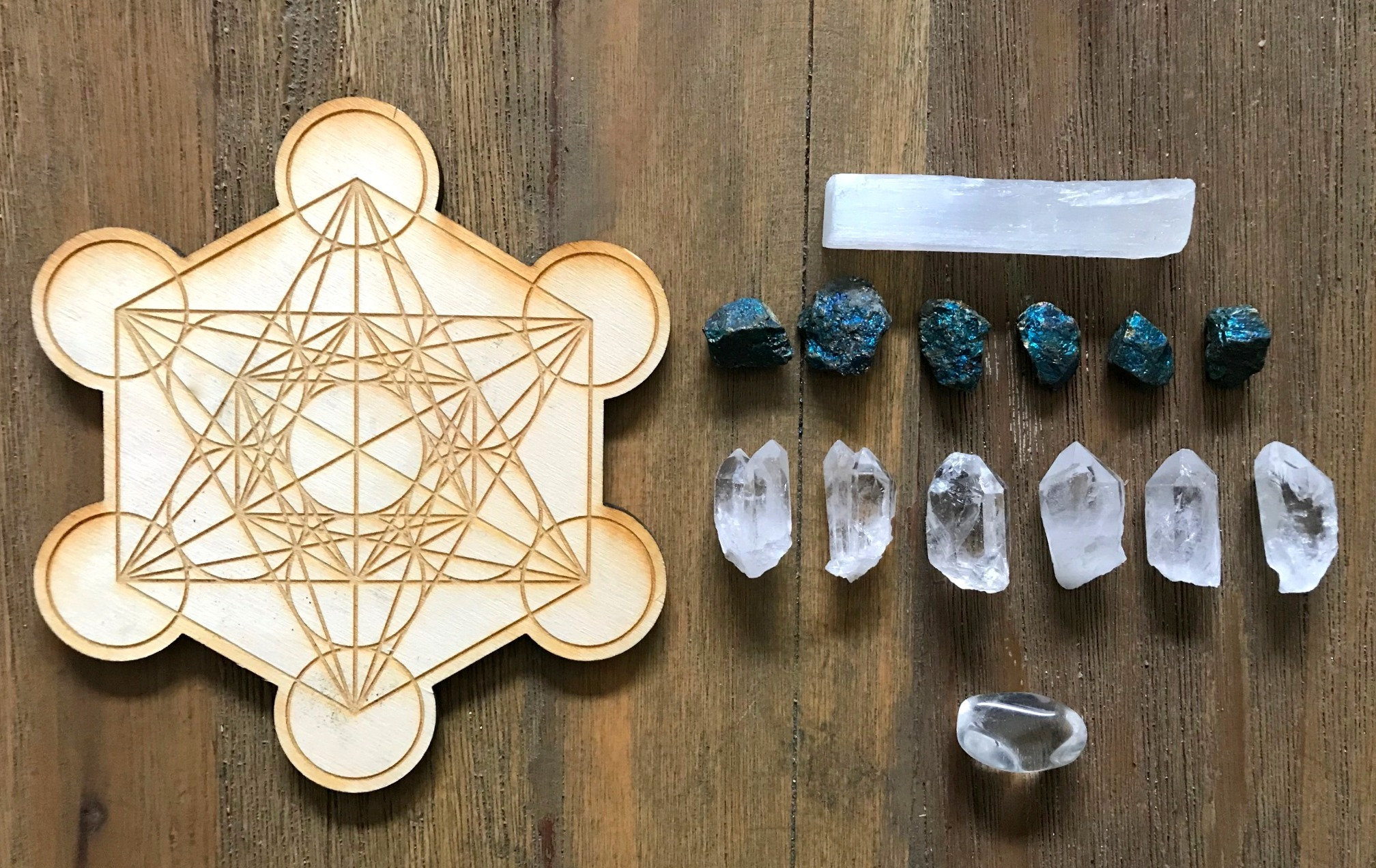 Spiritual Guidance and Alignment Crystal Grid Kit Metatron's Cube ...