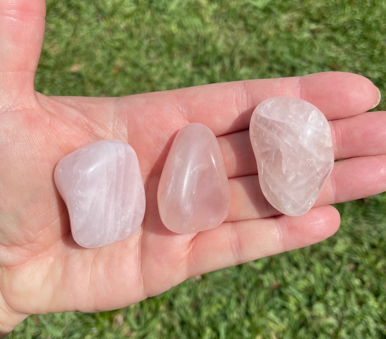Reiki Infused Polished Rose Quartz Tumblestone Rocks & Geodes Home ...