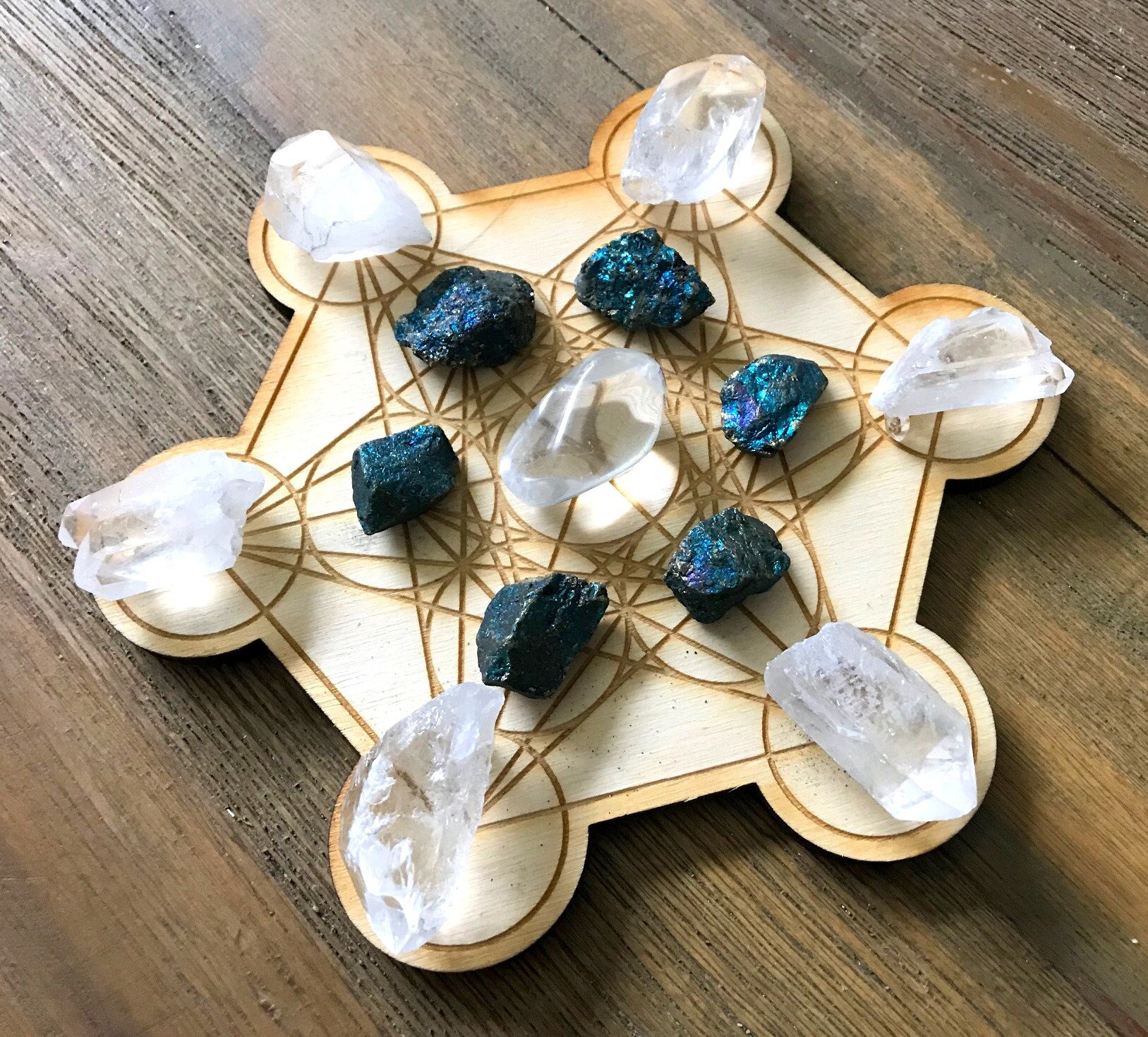 Spiritual Guidance and Alignment Crystal Grid Kit Metatron's Cube ...