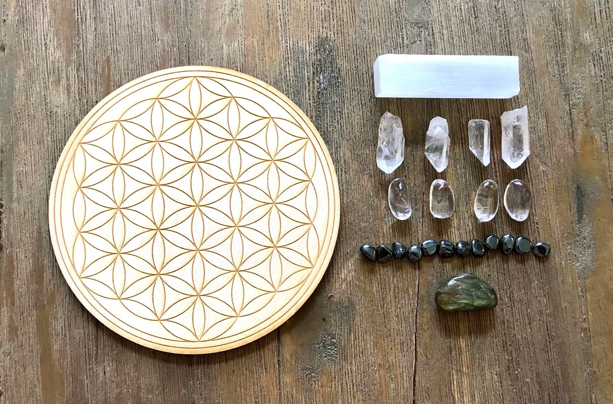 Magical Development and Protection Crystal Grid Kit Reiki Infused Set ...
