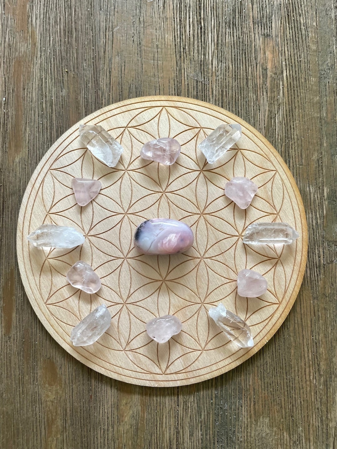 Self-care and Kindness Crystal Grid Kit Reiki Infused Set With Selenite ...