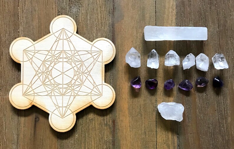 Peace Meditation Alignment Crystal Grid Kit Metatron's - Etsy