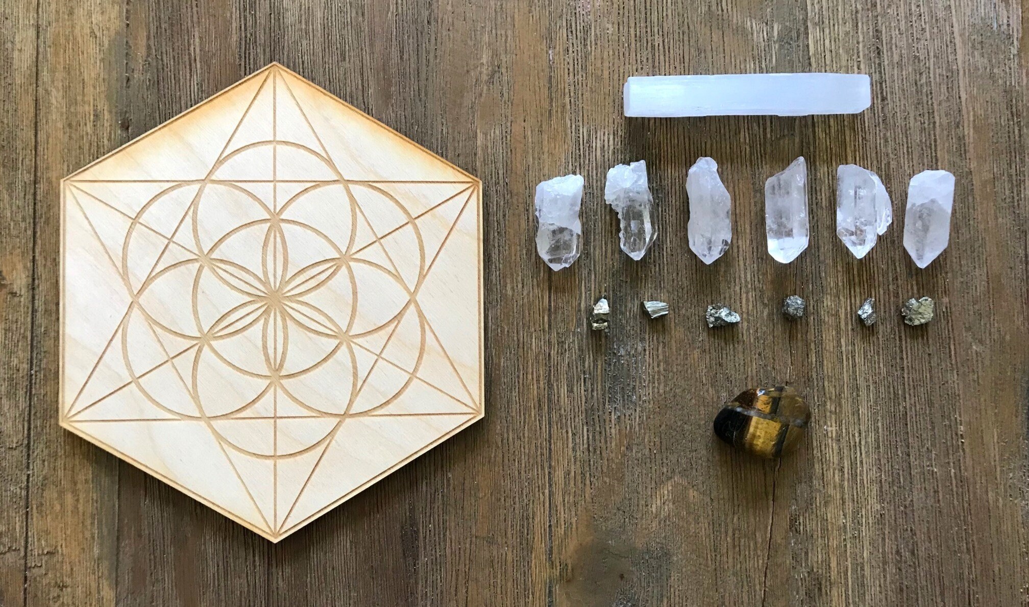 Manifestation and Protection Crystal Grid Kit Seed of Life | Etsy