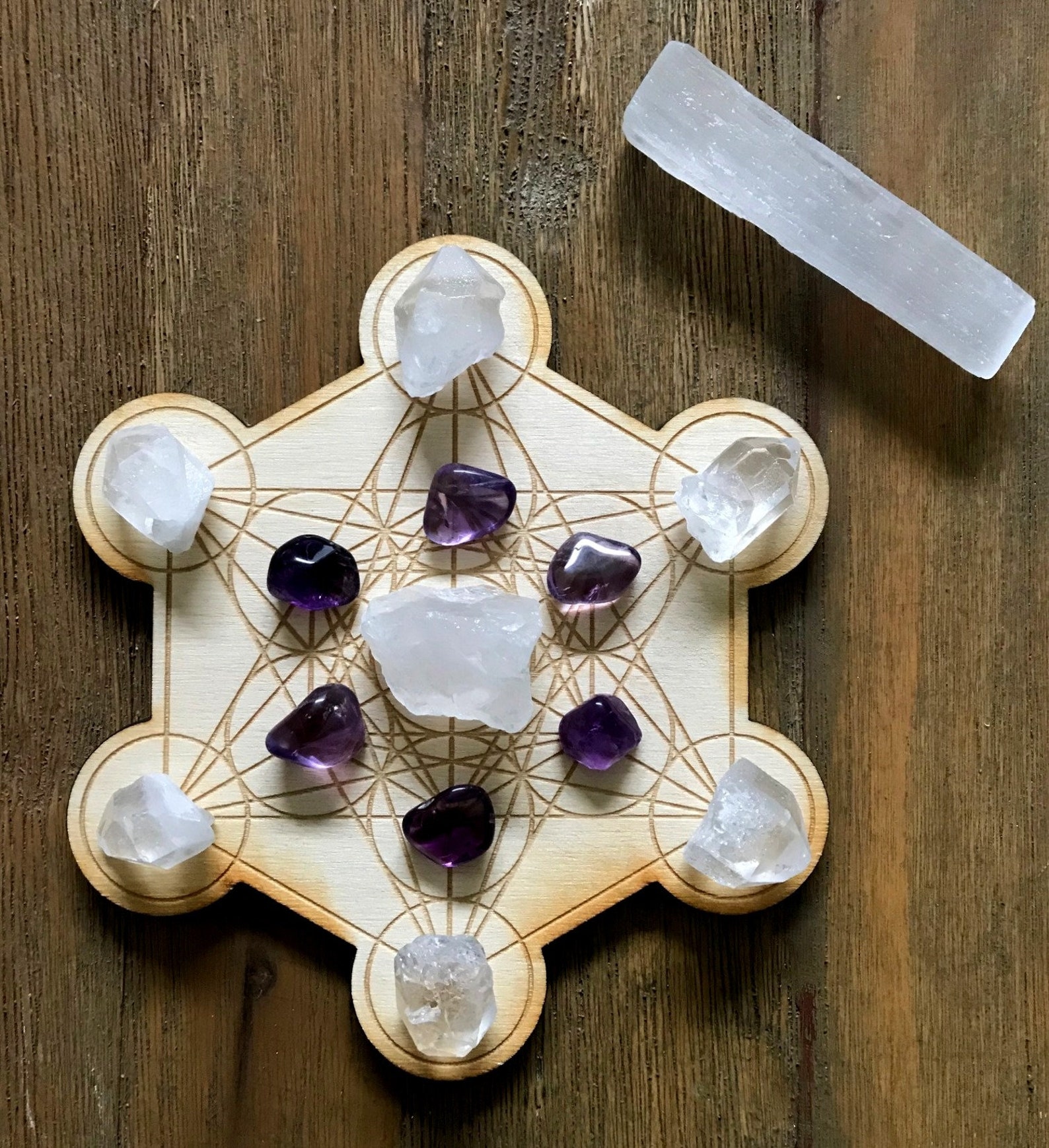 Peace Meditation Alignment Crystal Grid Kit Metatron's | Etsy