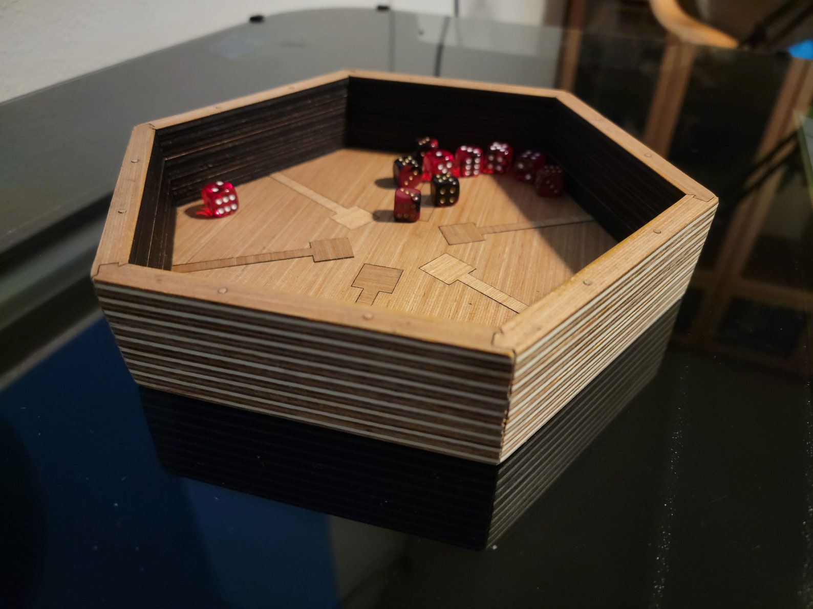 Laser-cut Hex Dice Tray Plans - Etsy