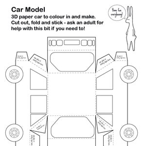 Simple Papercraft Car Templates