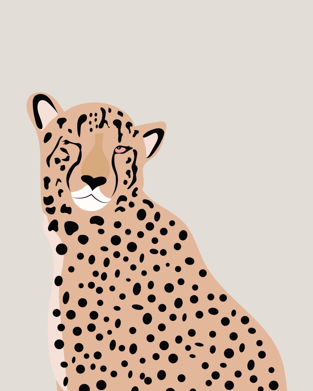 Winking Cheetah Print *new Colors Available! - Etsy