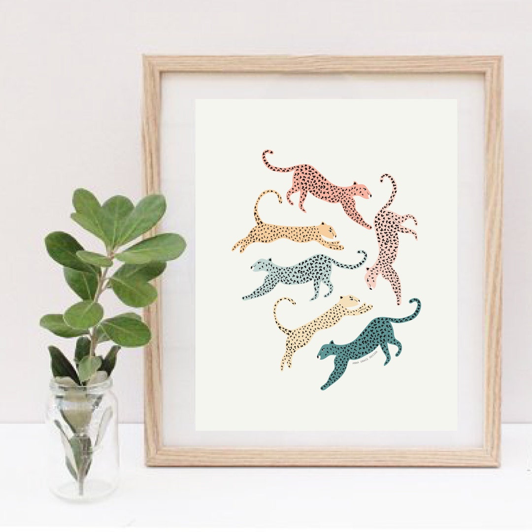 Leaping Leopards - Etsy