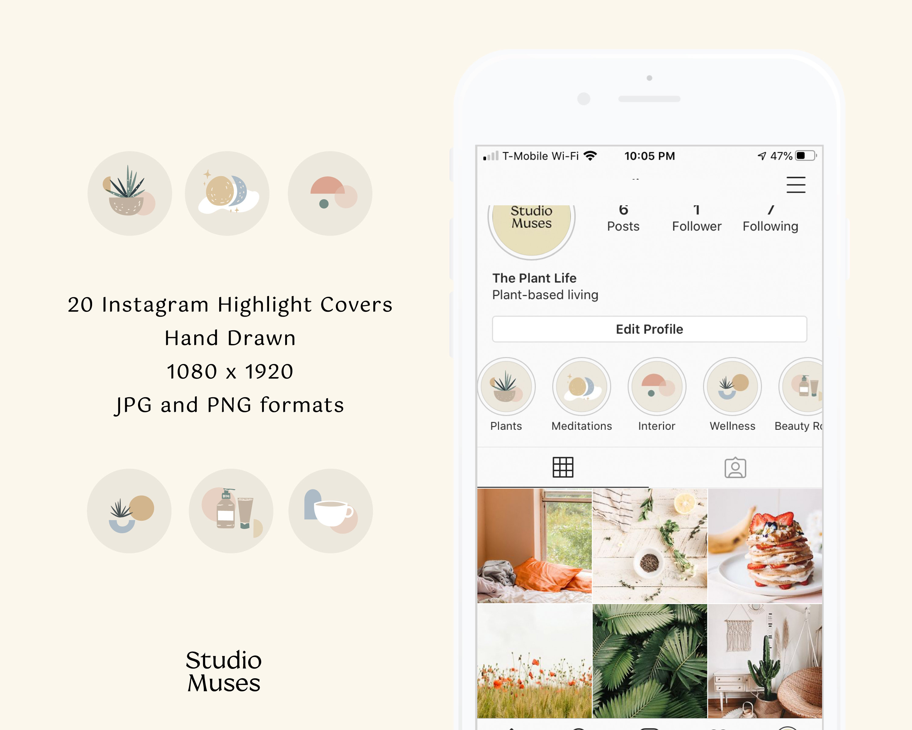 Artsy Boho Instagram Story Highlight Covers / Instagram Highlight Icons ...