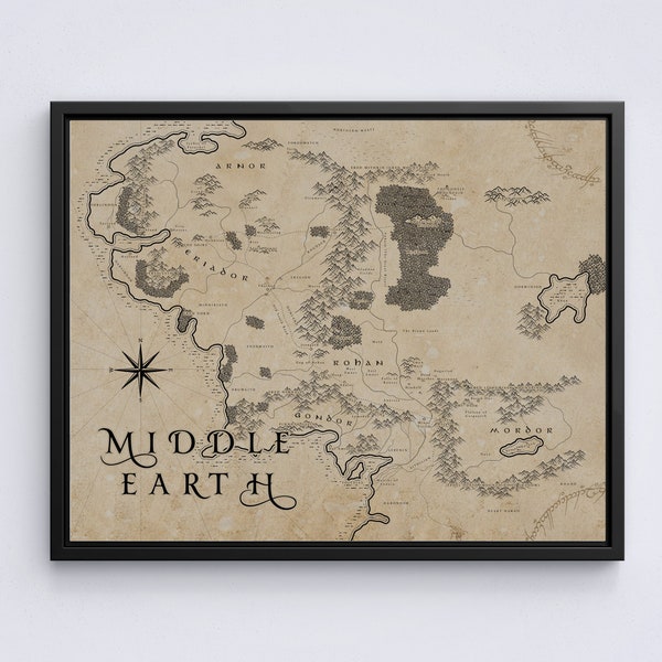 Lord of the Ring Style Map - Etsy