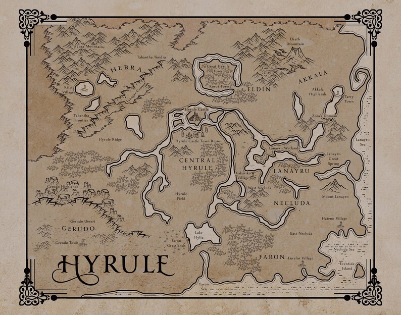 Custom Fantasy Book or Roleplaying Map - Etsy