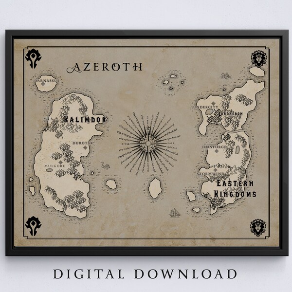 Wow Vanilla Map - Etsy