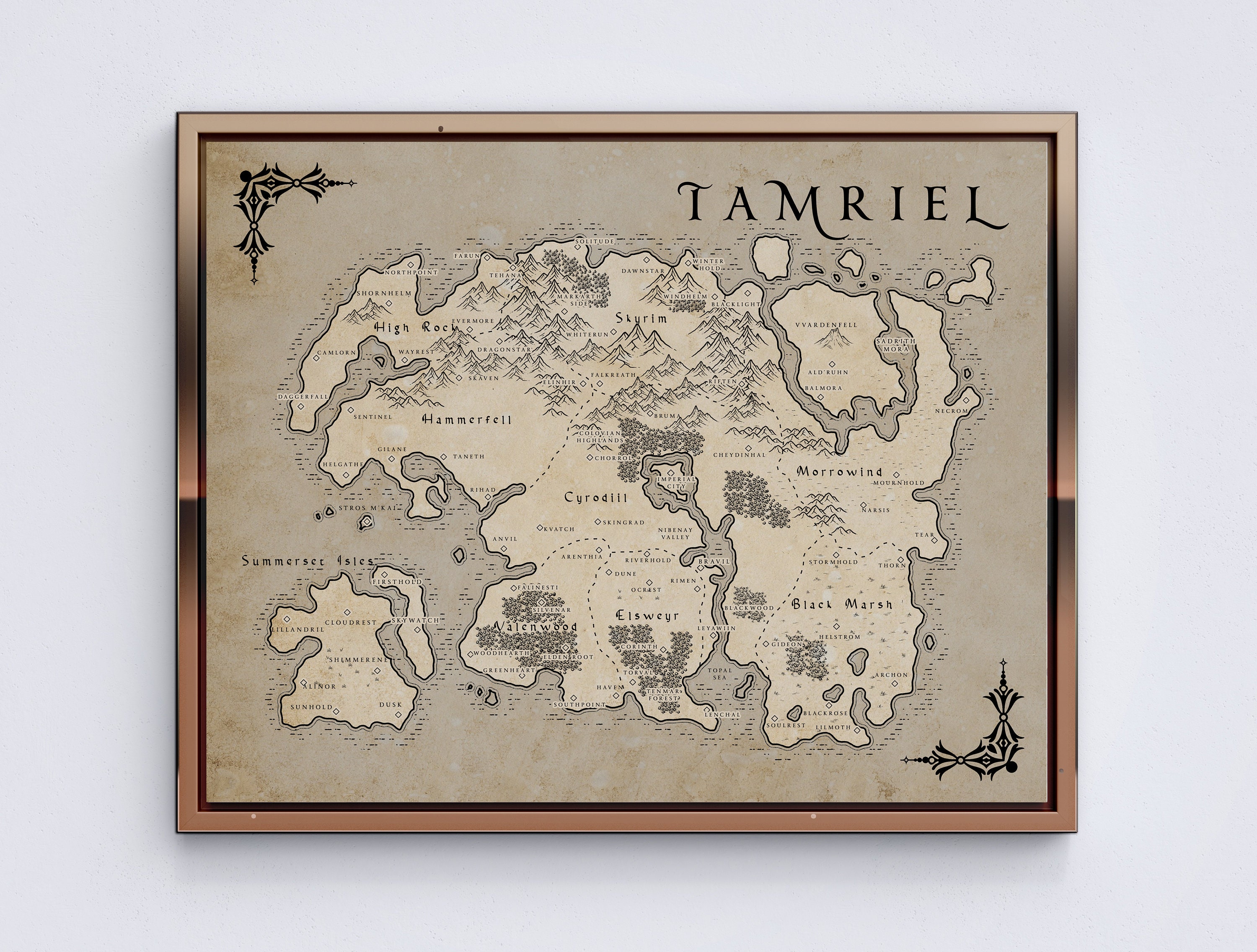 Map Of Tamriel Poster Zazzle, 41% OFF | www.pinnaxis.com