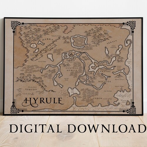 Map of Breath of the Wild: Hyrule - Etsy